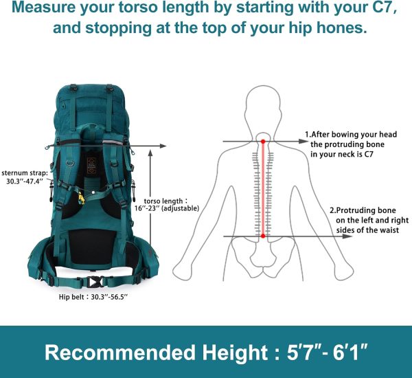 NEVO RHINO Internal Frame Hiking Backpack 70 L Green | Official NEVO ...