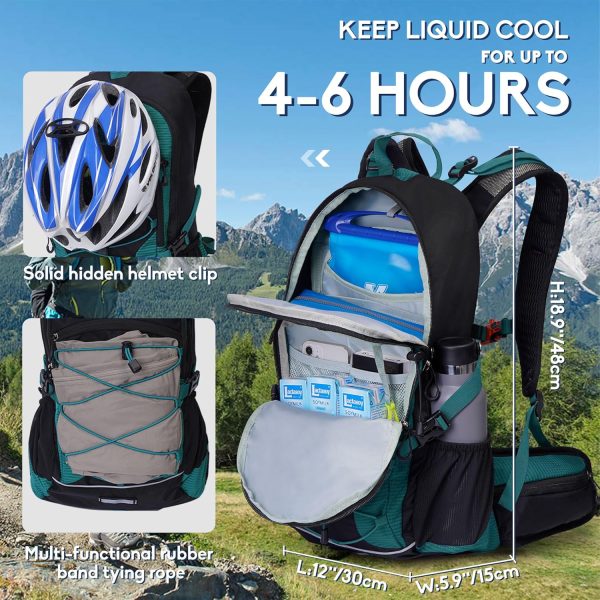 Hydration Backpack 3L Water Bladder, Hiking Water Backpack with Rain ...